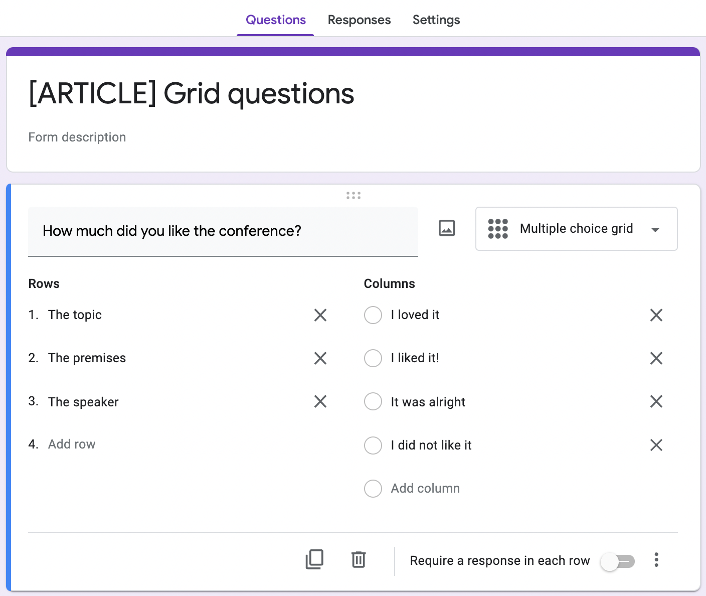 Retrieve Answers From Multiple choice Grid Questions And Checkbox Grid